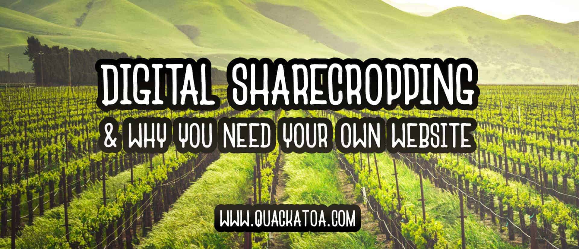 Digital sharecropping & why you need your own website
